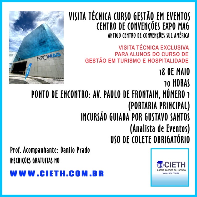 Visita Técnica CENTRO DE CONVENÇÕES EXPO MAG em Rio de Janeiro - Sympla