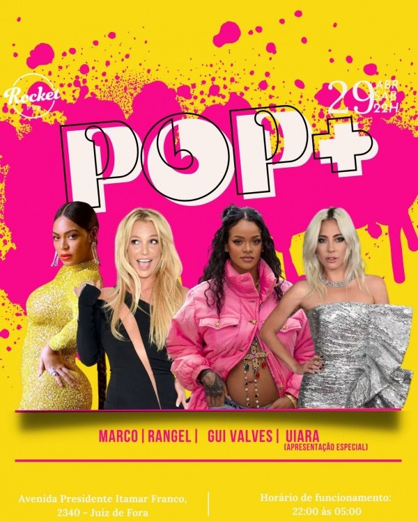 POP + - ESPECIAL DIVAS - 29/04/23 em Juiz de Fora - Sympla
