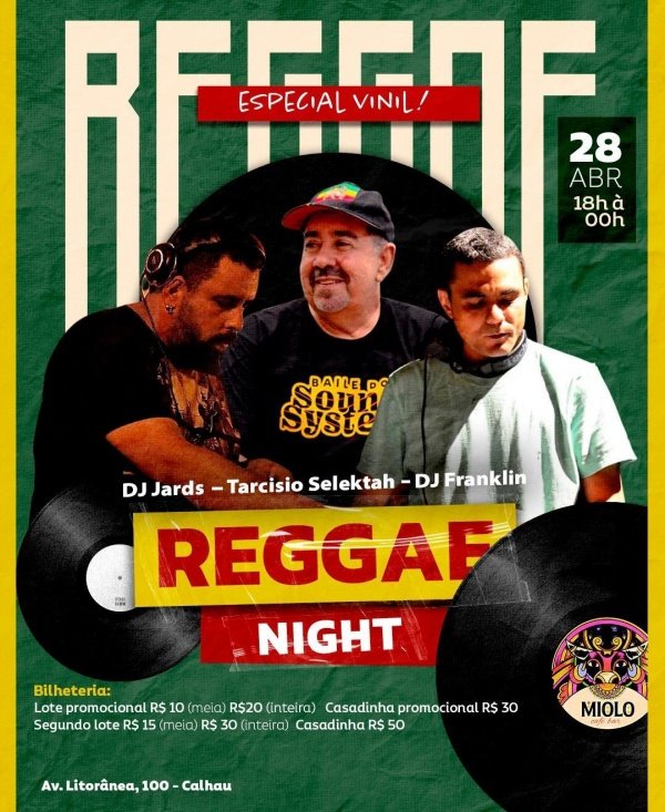 REGGAE NIGHT em São Luís - Sympla