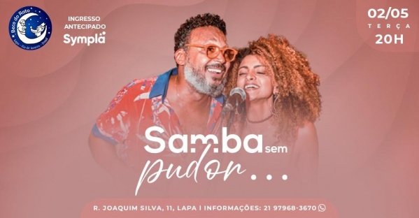 Samba sem Pudor em Rio de Janeiro - Sympla