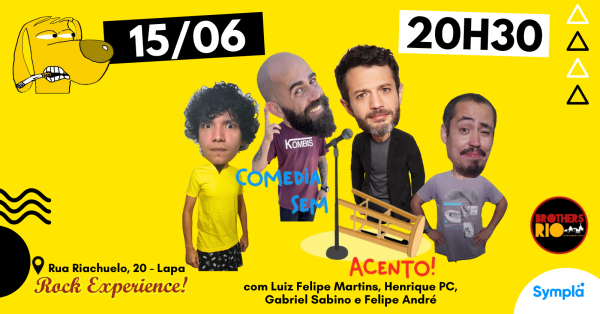 Comedia Sem Acento em Rio de Janeiro - Sympla