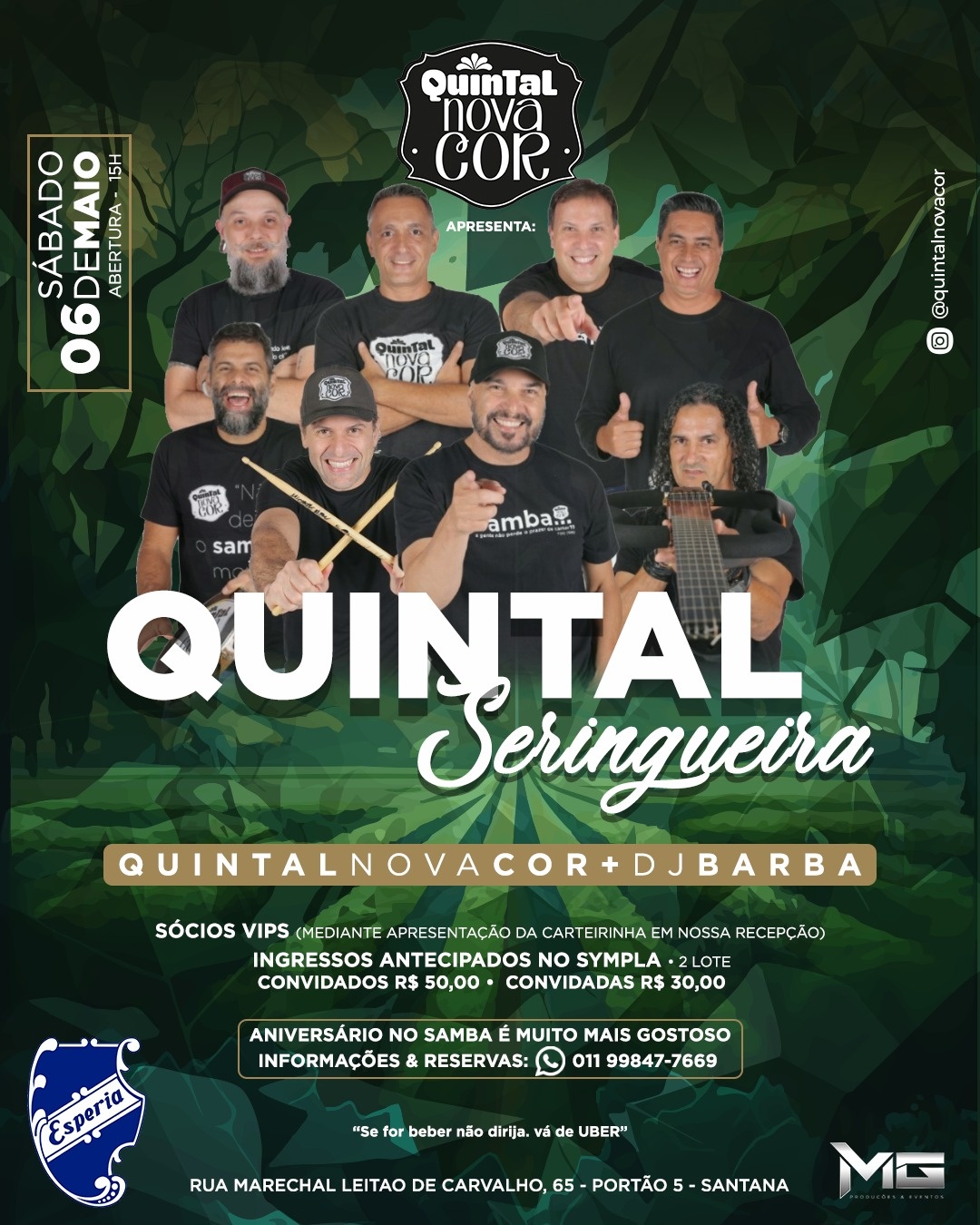 Quintal Seringueira - Clube Esperia em São Paulo - Sympla