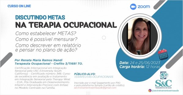 Discutindo metas na Terapia Ocupacional - online - Sympla