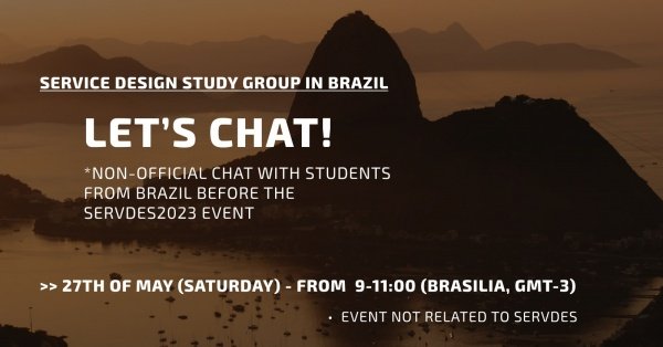 Chat with the Brazilian Service Design Study Group - online - Sympla