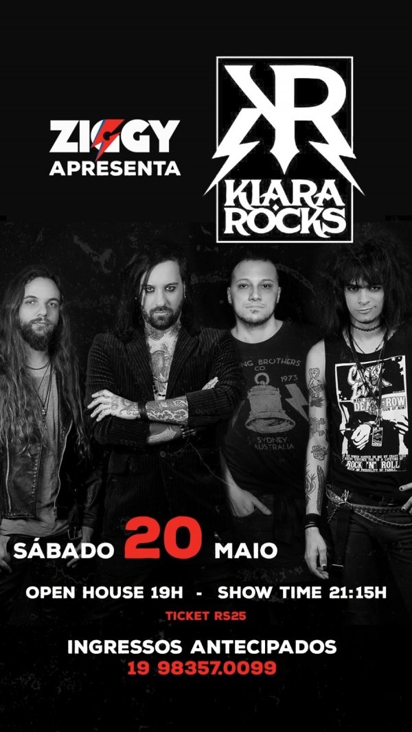 SHOW KIARA ROCKS - ROCK AND ROLL, HARD ROCK | ZIGGY PUB VINHEDO em ...