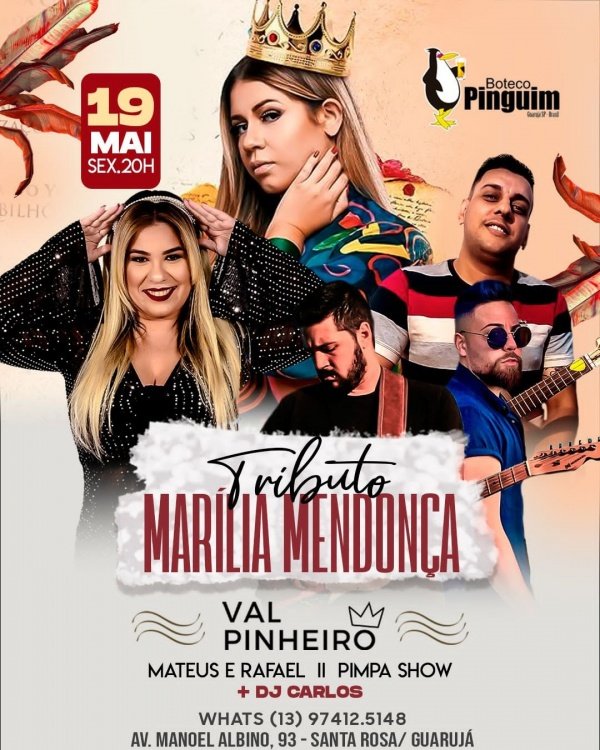 Tributo à Marília Mendonça (Val Pinheiro) em Guarujá - Sympla