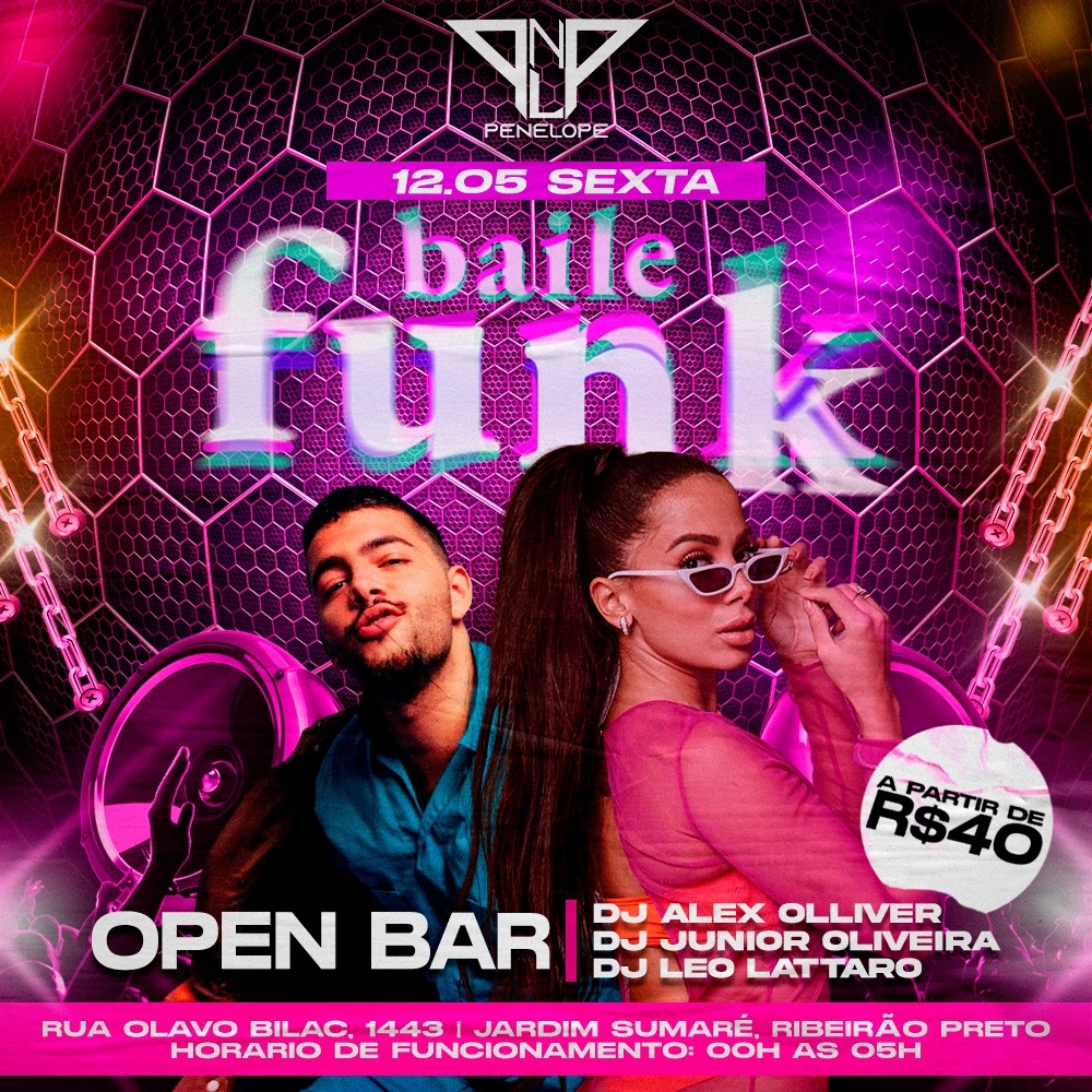 Baile Funk - Open Bar - $40 antecipado! em Ribeirão Preto - Sympla