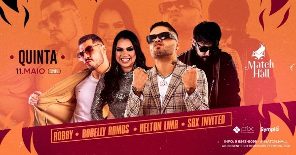 QUINTA| MATCH HALL 11/05 em Recife - Sympla