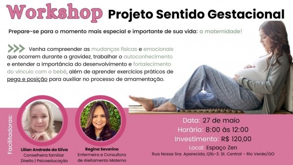 Workshop: Projeto Sentido Gestacional em Rio Verde - Sympla