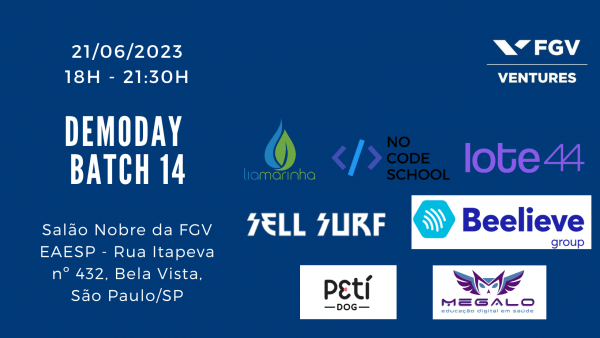 Demoday Batch 14 em São Paulo - Sympla