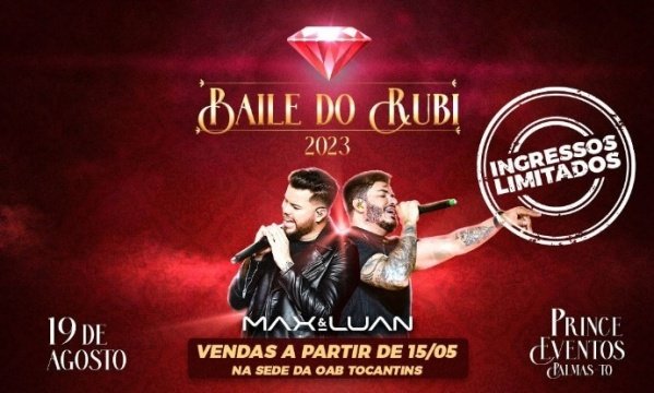 Baile do Rubi 2023 em Palmas - Sympla
