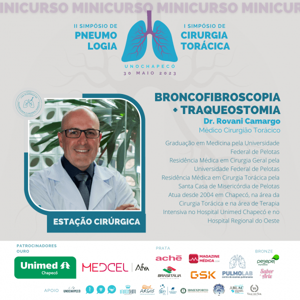 Estação cirúrgica: Traqueostromia e Broncofibroscopia em Chapecó - Sympla