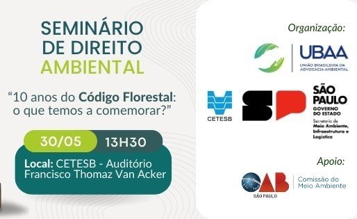 SEMINÁRIO DE DIREITO AMBIENTAL UBAA + CETESB em São Paulo - Sympla