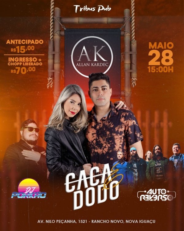 Caca & Dodo - Allan Kardec em Nova Iguaçu - Sympla