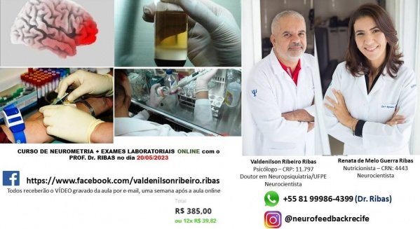CURSO ONLINE DE NEUROMETRIA ASSOCIADA A EXAME DE SANGUE COM O PROF. Dr ...
