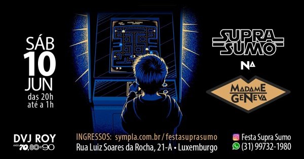 SUPRA SUMO na MADAME GENEVA ::: DVJ Roy em Belo Horizonte - Sympla