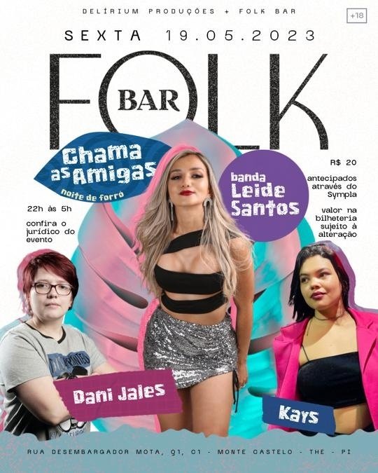 Folk Bar - Chama as amigas - Noite do forró em Teresina - Sympla