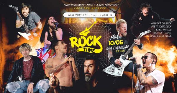 Rock Time | Na Lapa| Sábado 10 junho no Rock Experience em Rio de ...