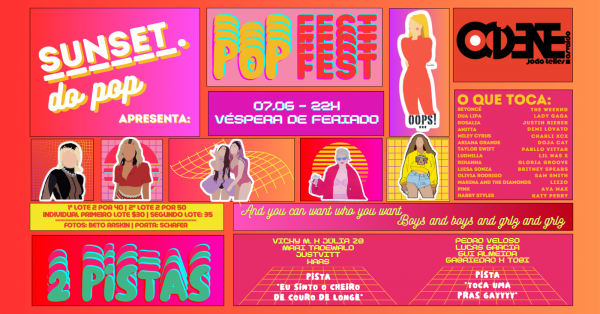 Sunset do Pop apresenta POP FEST @ OCIDENTE em Porto Alegre - Sympla