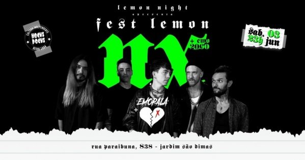 LEMON NIGHT APRESENTA: FEST LEMON // ESPECIAL NX ZERO + EMO 2000 COM A ...