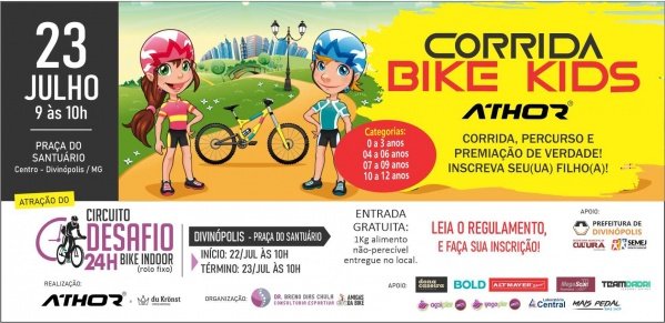 DIVINÓPOLIS Corrida Bike Kids ATHOR! em Divinópolis - Sympla