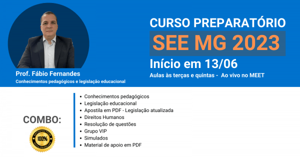 Curso Preparatório SEE MG 2023 - online - Sympla