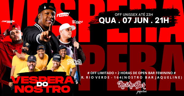 VESPERA DE FERIADO | NOSTRO BAR - JAQUELINE em Belo Horizonte - Sympla