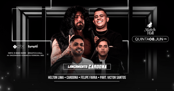 QUINTA| MATCH HALL 08/06 em Recife - Sympla