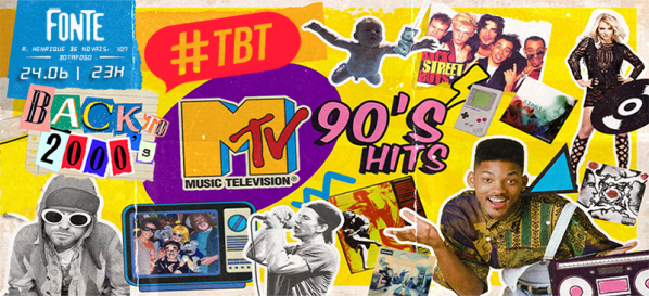 Festa #TBT Nostálgica | Especial MTV | Os maiores Hits dos anos 90 & 2000! em Rio de Janeiro ...