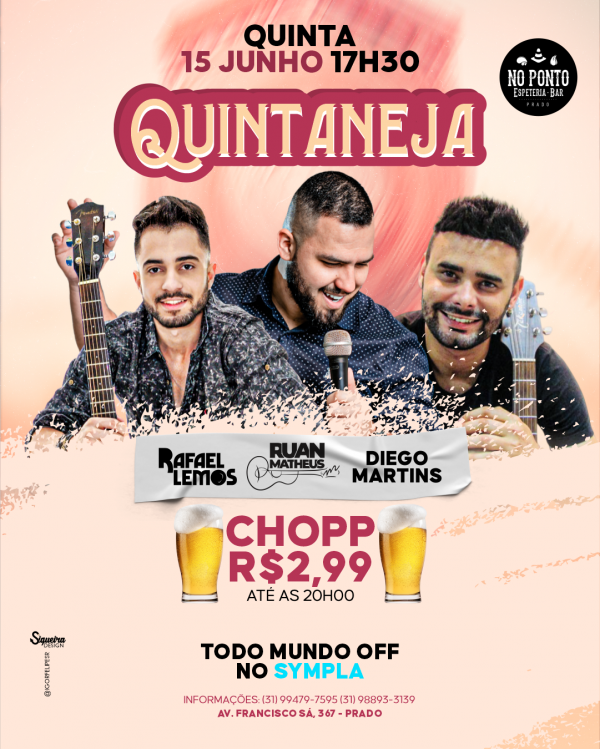 QUINTANEJA DO PONTO - CHOPP 2,99 em Belo Horizonte - Sympla