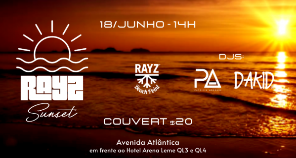 Rayz Sunsets em Rio de Janeiro - Sympla