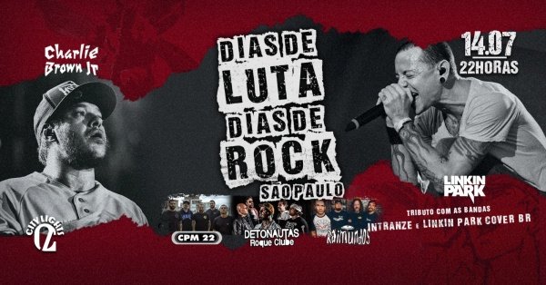 DIAS DE LUTA, DIAS DE ROCK NO CITY LIGHTS MUSIC HALL em São Paulo - Sympla