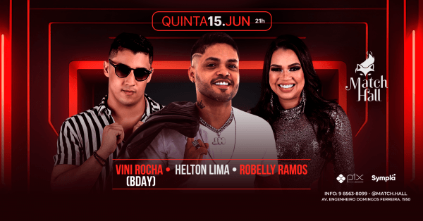 QUINTA| MATCH HALL 15/06 em Recife - Sympla