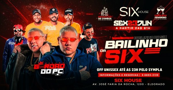 Bailinho da SIX em Contagem - Sympla
