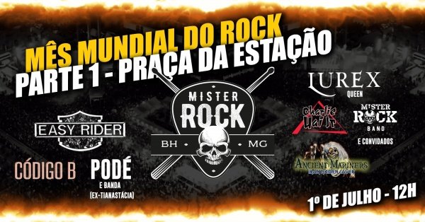 Dia Mundial do Rock / Mister Rock Parte 1 em Belo Horizonte - Sympla
