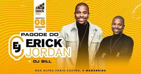 PAGODE DO ERICK JORDAN em Rio de Janeiro - Sympla