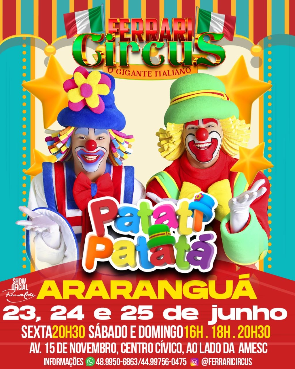 FERRARI CIRCUS | BRUSQUE| Domingo às 16h em Brusque - 2023 - Sympla