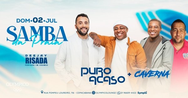 SAMBA DA PRAIA - PURO ACASO & DJ CAVERNA em Rio de Janeiro - Sympla