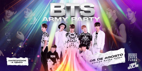 BTS ARMY PARTY EM SP - Espaço Barra Funda /05 de Agosto em São Paulo ...