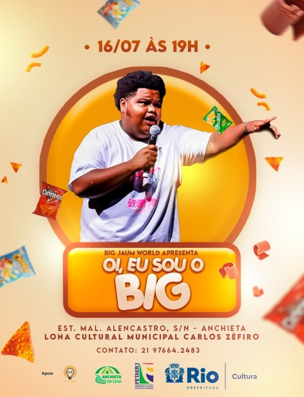 Big Jaum em - Oi, eu sou o Big em Rio de Janeiro - Sympla