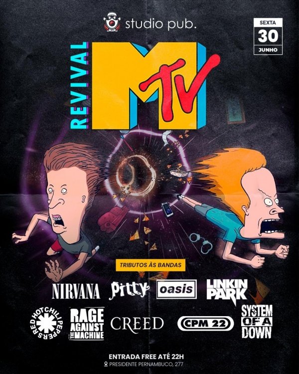 MTV REVIVAL - CLÁSSICOS DA MTV @StudioPub - 30/06 em Belém - Sympla