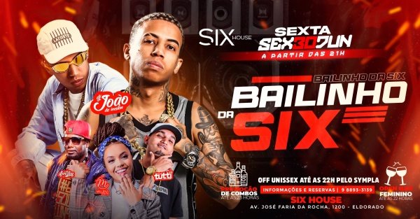 BAILINHO DA SIX em Contagem - Sympla