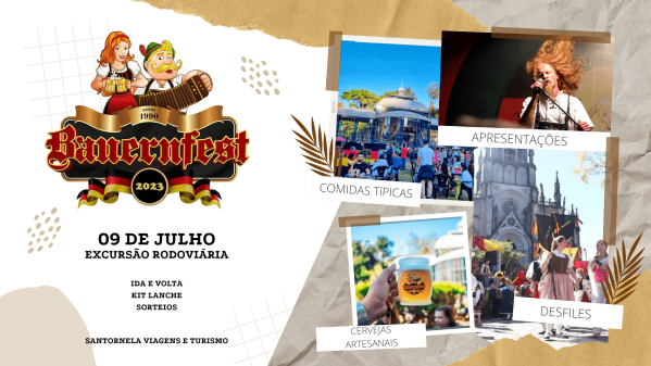 Excursão Bauernfest - Santornela Viagens e turismo em Petrópolis - Sympla