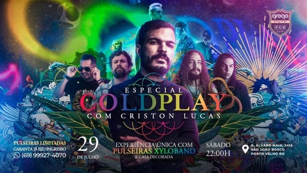Especial Coldplay com Criston Lucas em Porto Velho - Sympla