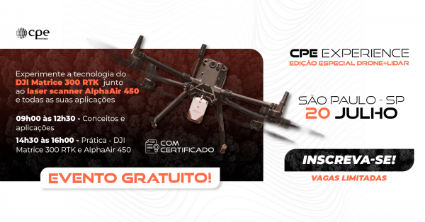 CPE EXPERIENCE EDIÇÃO ESPECIAL DRONE + LIDAR em São Paulo - Sympla