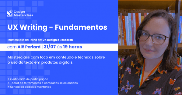 Design Masterclass UX WRITING - FUNDAMENTOS com Alê Periard - online ...