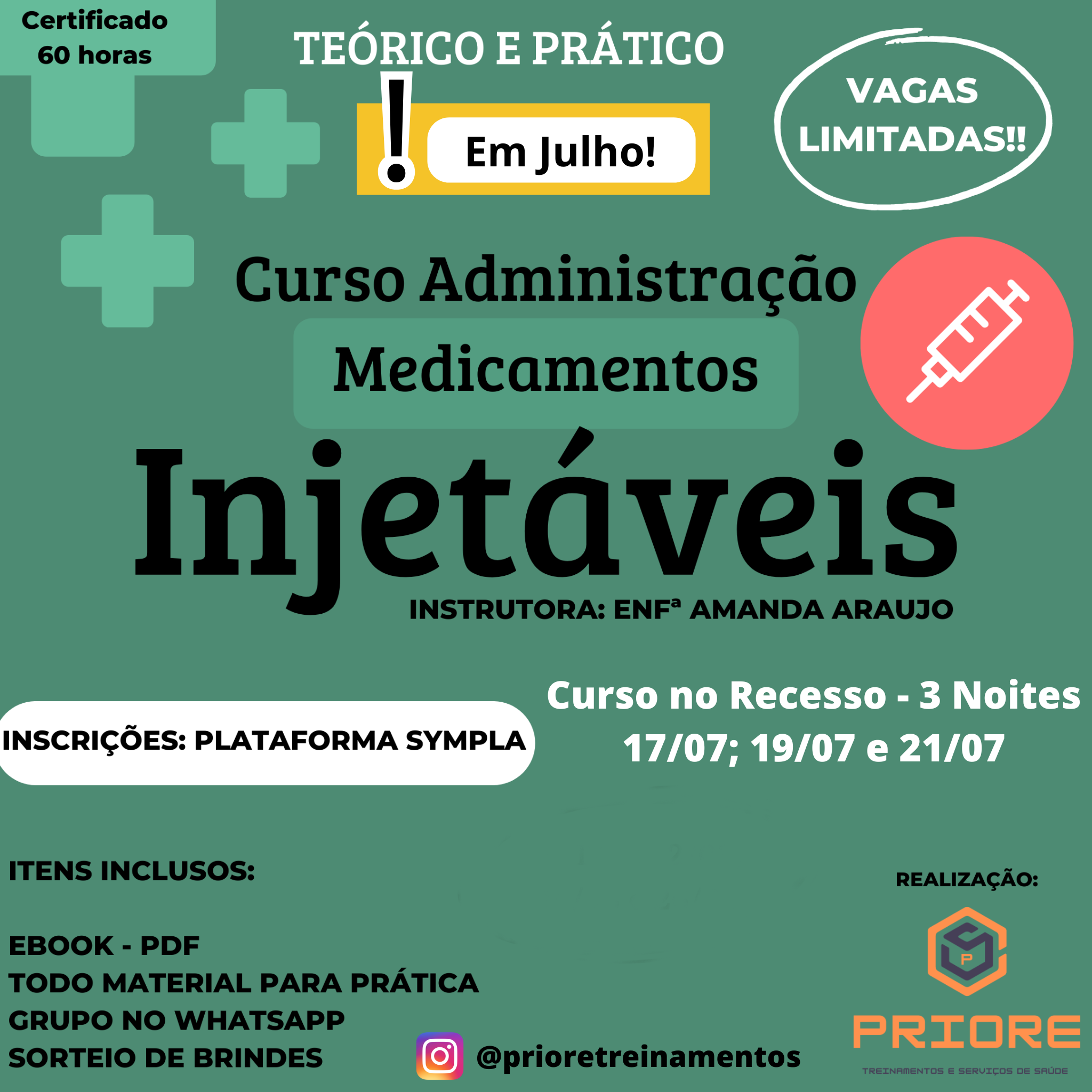 Administração de Medicamentos Injetáveis em Santana do Ipanema - Sympla