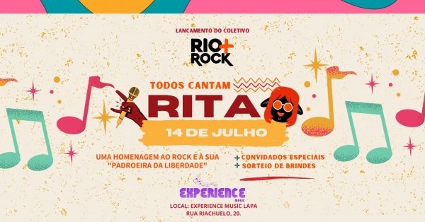 TODOS CANTAM RITA - RIO MAIS ROCK em Rio de Janeiro - Sympla
