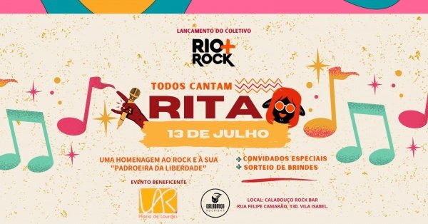 TODOS CANTAM RITA - RIO MAIS ROCK em Rio de Janeiro - Sympla