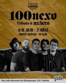 Tributo Nx Zero / Banda 100NEXO em João Pessoa - Sympla